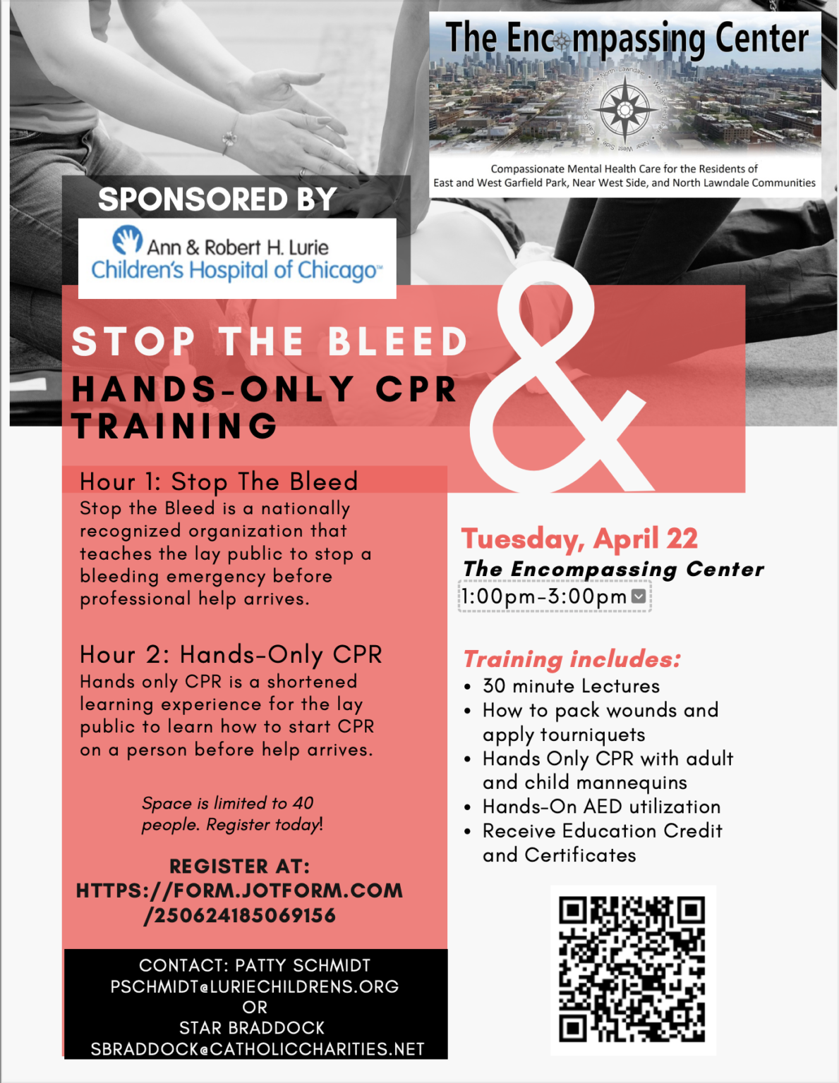 Stop the Bleed & Hands-Only CPR Training - The Encompassing Center